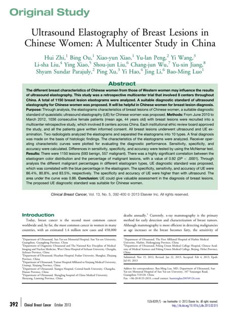 Ultrasound Elastography Of Breast Lesion 2 Pdf