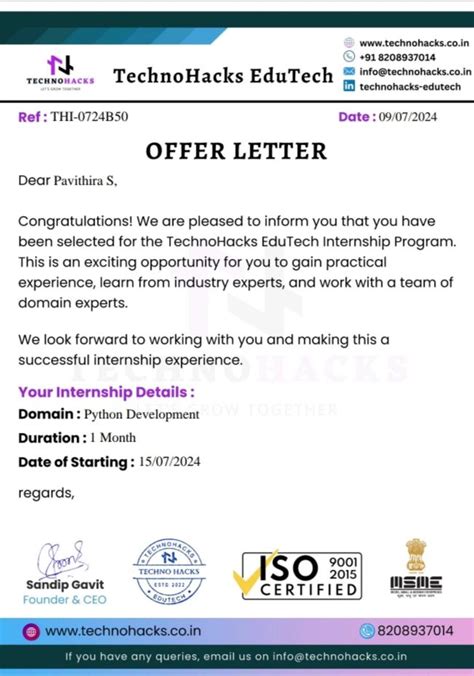 Pavithira Srinivasan On Linkedin Technohacksedutech Pythondevelopment Sandipgavit