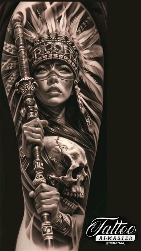 Indian Woman Tattoo Design Native American Tattoo Designs Indian