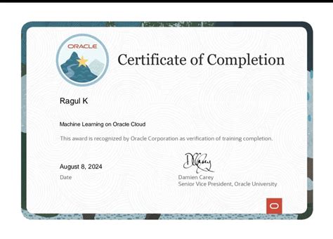 Ragulk K On Linkedin Learningneverstops Oracle