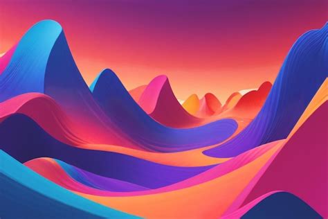 Premium Photo Abstract Multicolored Wave Pattern Gradient Background