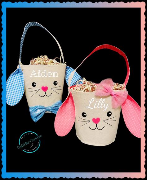 Personalized Easter Bunny Baskets Personalized Easter Personalized