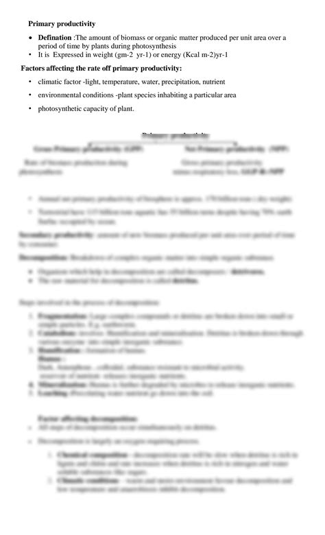 Solution Ecosystem Notes Revised Studypool