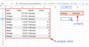 XLOOKUP With Multiple Criteria In Google Sheets