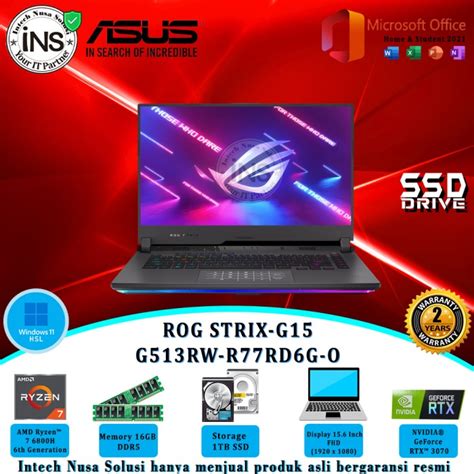 Jual Asus Rog Strix G G Rw R Rd G O Ryzen H Gb Tb Ssd W H Ohs Yr Jakarta Pusat