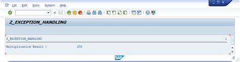 Sap Abap Exception Handling