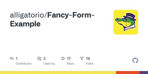 Github Alligatoriofancy Form Example