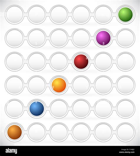 Eps 10 Vector Illustration Of Circular Process Flow Chart Element Color Coded Steps Phase