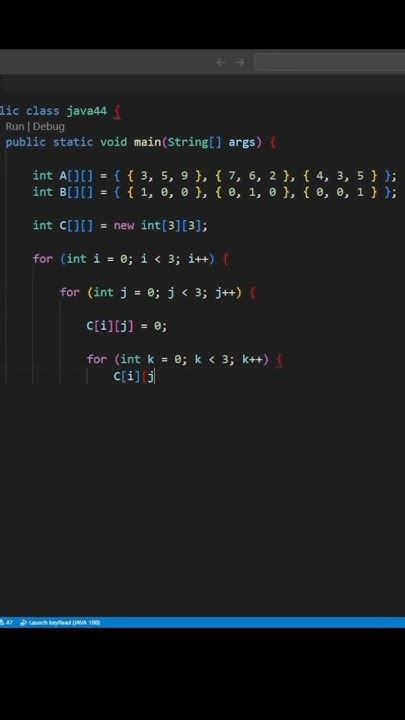 Day 44 Multiplying 2d Array Matrix In Java Java Shorts Short