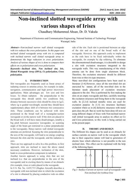 Non Inclined Slotted Waveguide Array With Various Shapes Of Irises Pdf Non Inclined Slotted Waveguide Array With Various Shapes Of Irises Pdf