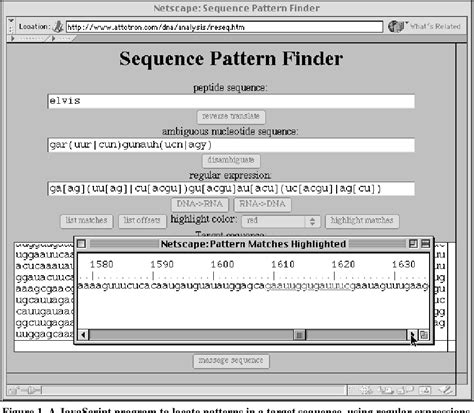 Figure 1 From Biological Sequence Analysis Using Regular Expressions