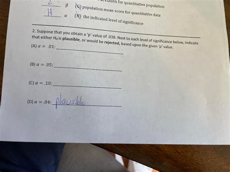 Solved Suppose That You Obtain A P Value Of Chegg