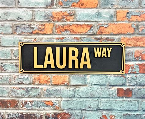 Custom Vintage Style Street Sign Street Name Sign Custom Wall Decor