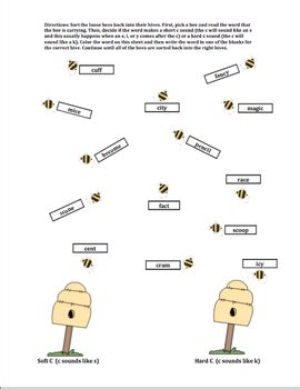 Hard Or Soft C Sorting Activity By Alissa Walters TpT
