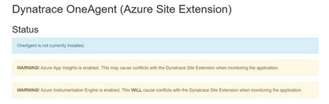 solved how to install azure app service extension when app insights is