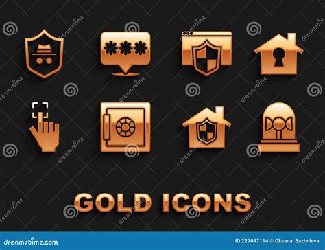 Set Safe House Under Protection Flasher Siren Fingerprint Browser With Shield Incognito