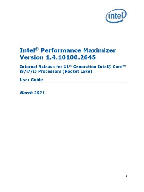 11th Gen Core Processors V1 4 10100 Ipm User Guide Download Free Pdf Bios Booting