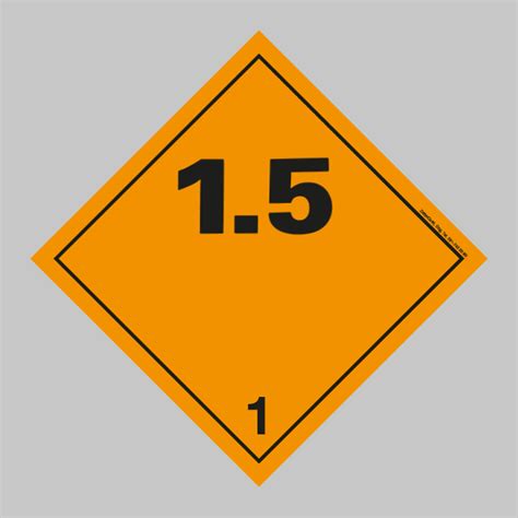 Class 15 Explosive Materials And Items 10×10 Cm Dg Labelstore