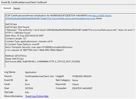 Re Crashes Due To Scep Certificate Enrollment Ini Amd Community