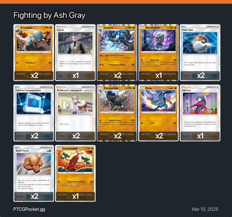 Fighting By Ash Gray Pokémon Tcg Pocket
