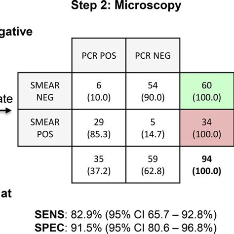 Test Performance Of Proposed Two Step Diagnostic Algorithm Using