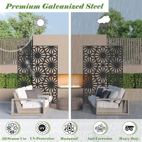 Metal Privacy Screens And Panels Freestanding Outdoor Room Divider