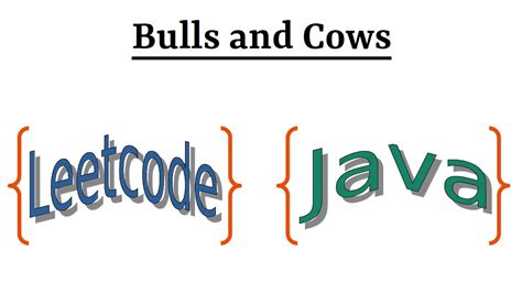 Leetcode Question 299 Bulls And Cows In Java Youtube