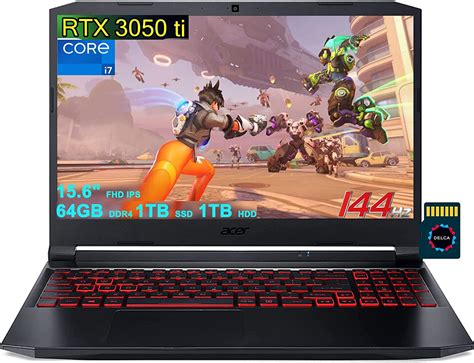 Acer Nitro 5 - i7-11800H · RTX 3050 Ti 75W · 15.6”, Full HD (1920 x 1080), 144 Hz, IPS · 1TB SSD ...
