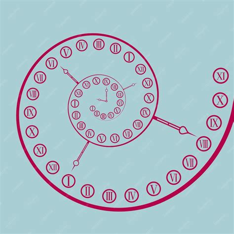 Premium Vector Clock Creative Design Isolated On Blue Background