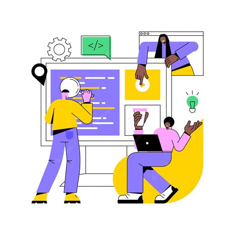 Premium Vector Software Development Team Abstract Concept Vector