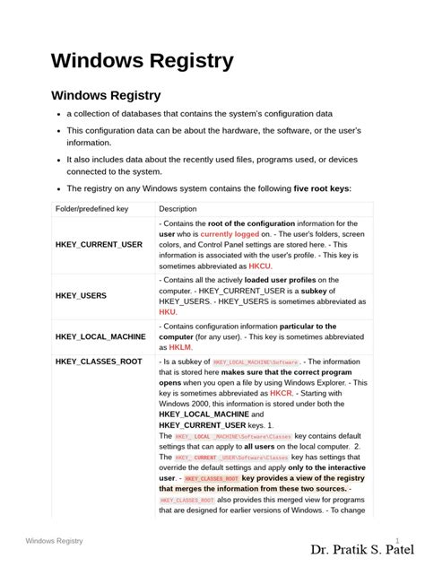 windows registry pdf windows registry computing