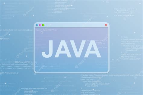 Premium Photo Browser Window With Java Programming Language Icon And Code Elements In The