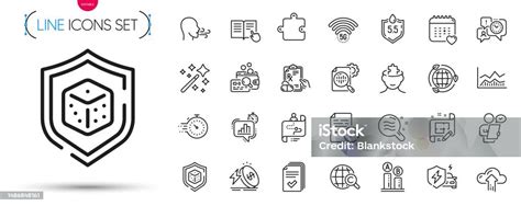 Ab 테스트 팩 국제 저작권 및 퍼즐 라인 아이콘 픽토그램 아이콘입니다 벡터 아이콘에 대한 스톡 벡터 아트 및 기타 이미지