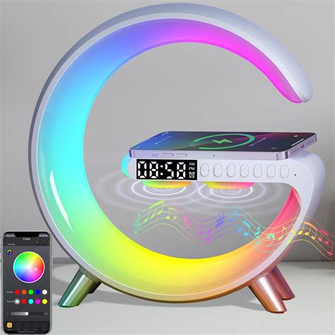 Smart Light Sound Machine | Wireless Charger Atmosphere Lamp, G Shape ...