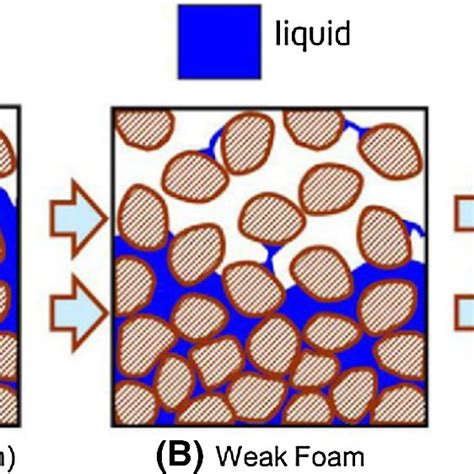 Water Displacement By Foam In Porous Media Ac Model A And Df Model B Download Scientific