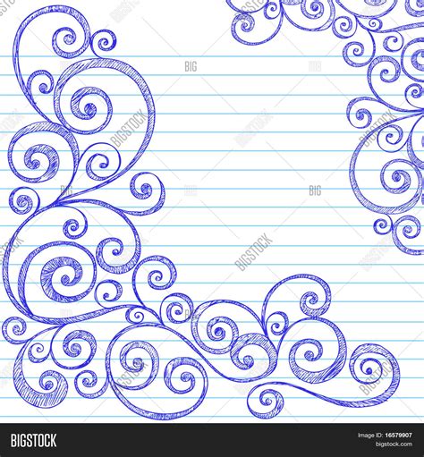 Notebook Paper Border Doodles
