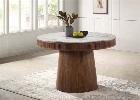 Coaster Ortega Round Marble Top Dining Table 105141