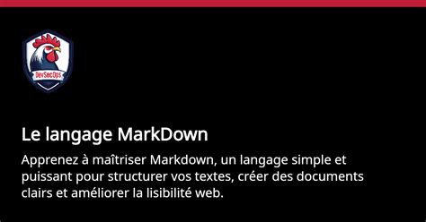 Le Langage Markdown Devsecops