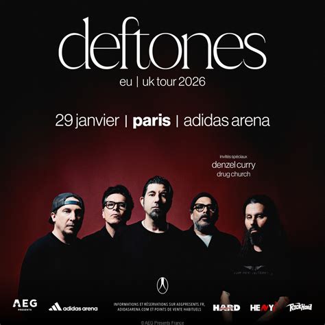 Deftones In Concert At The Adidas Arena In Paris In January 2026