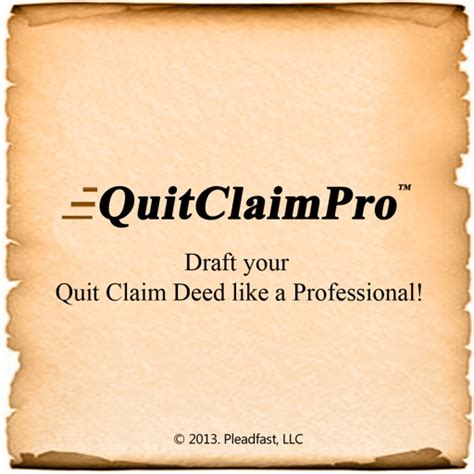 Quitclaimpro Draft Your Quit Claim Deed By Pleadfast Llc