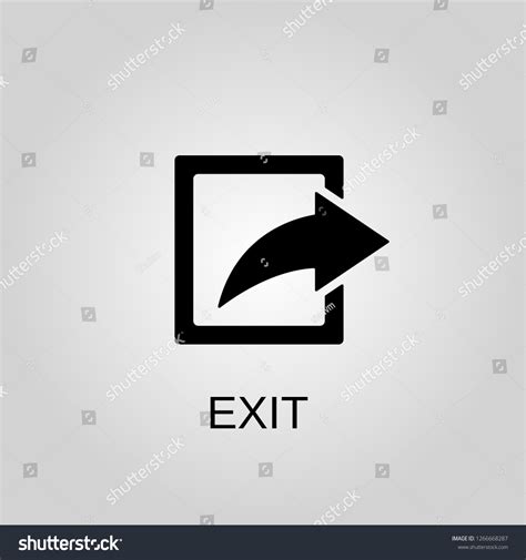 Exit Icon Log Out Concept Symbol Stock Vector Royalty Free 1266668287 Shutterstock