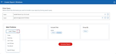 Report Creation From Reports Tab In Patch Management