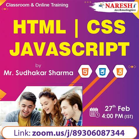 Attend Free Demo on HTML | CSS | JavaScript Training — NareshIT - Samuel NareshIT - Medium