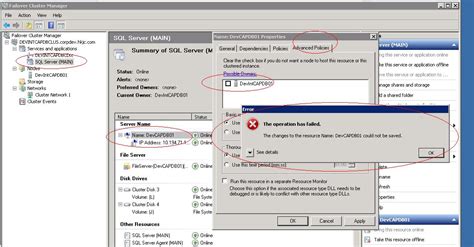 Solved Remove The Primary Node From The Possible Owners List In The Failover Cluster Instance
