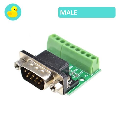 Rs232 Rs485 Db9 Connector To Terminal Block Screw Connector Adapter Board Lazada