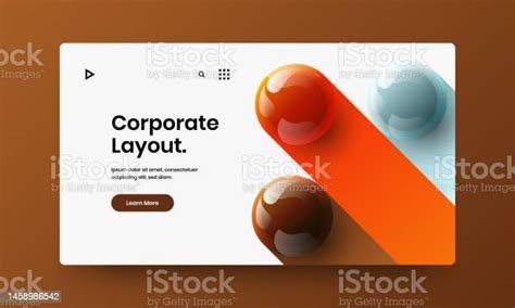 신선한 회사 표지 벡터 디자인 개념입니다 독특한 3d 구체 전단지 그림입니다 0명에 대한 스톡 벡터 아트 및 기타 이미지 0명 개념 개성 개념 Istock