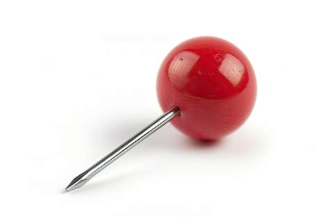 Pushpin Isolated On White Background Premium Ai Generated Image