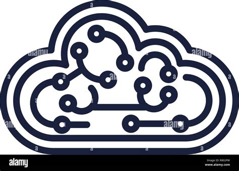 Cloud Computing Server With Circuit Vector Illustration Design Stock Vector Image And Art Alamy