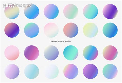Set Of Vector Gradients Modern Combinations Of Colors And Shades 이미지 1421425187 게티이미지뱅크