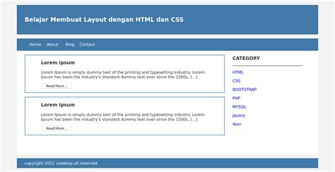 Tutorial Html Part 19 Membuat Layout Website Sederhana Dengan Html